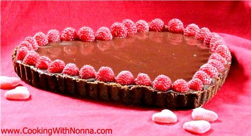 Nutella Raspberry Tart with Chocolate Ganache Recipe | Hardcore Italians