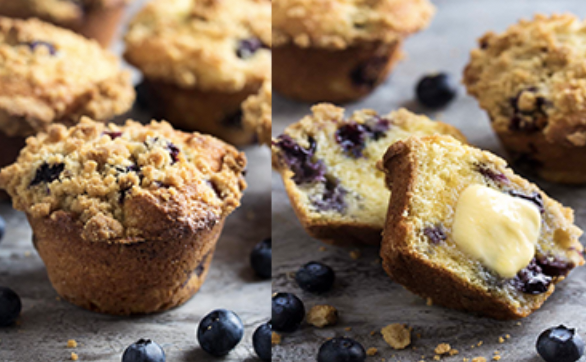 BEST Lemon Blueberry Ricotta Muffins | Hardcore Italians