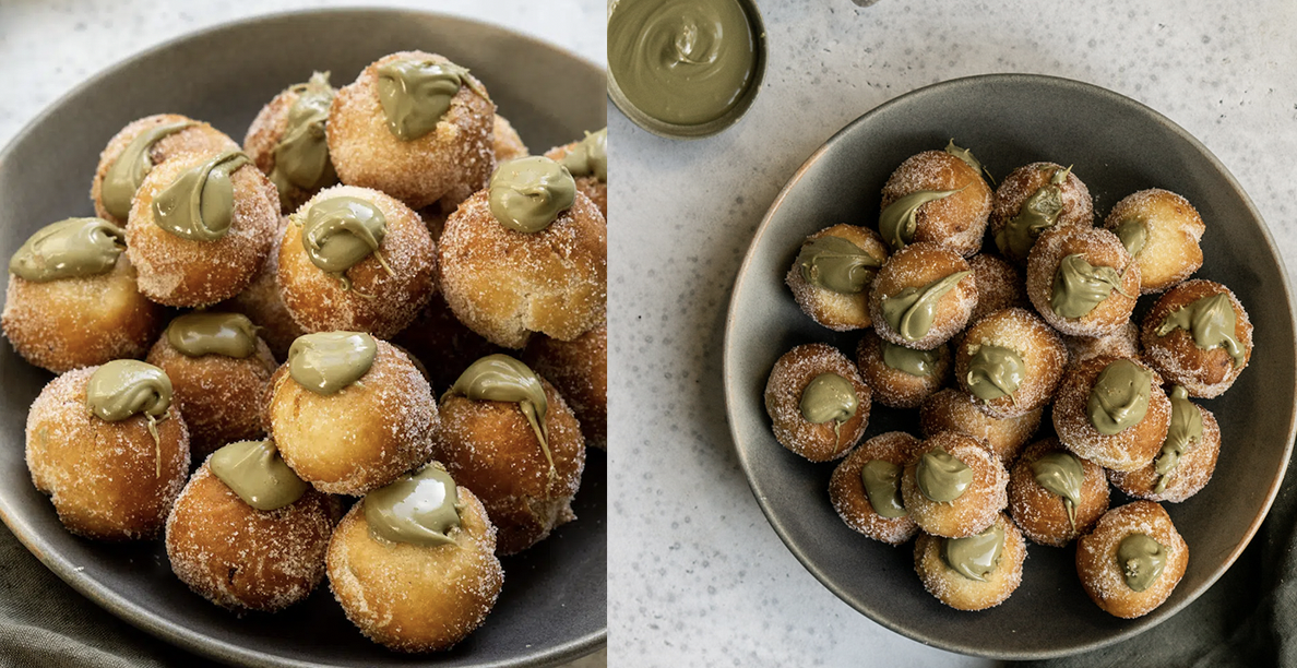 Pistachio Cream-Filled Castagnole Recipe | Hardcore Italians